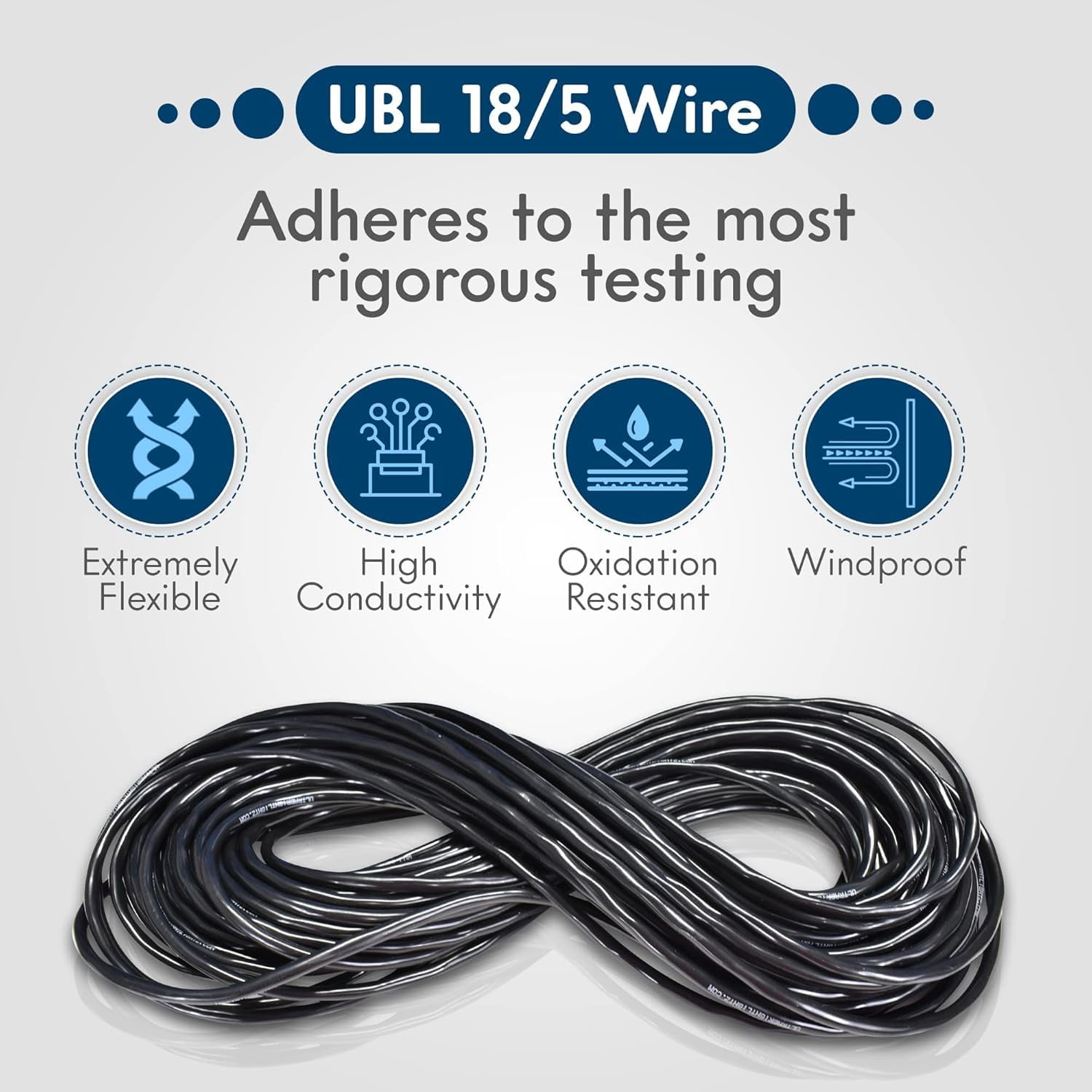 TRH-18 Gauge 5 Conductor Electrical Wire - Flexible, Weather-Resistant ...