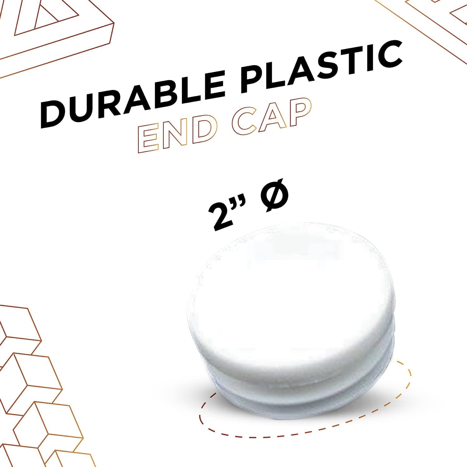 TRH-2.0" Inch Round Plastic Plug Insert (4 Pack) White End Cap for ...