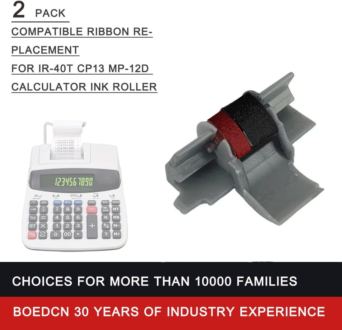 TRH-2 Pack Compatible Calculator Ribbon Replacement for Casio hr-100tm ...