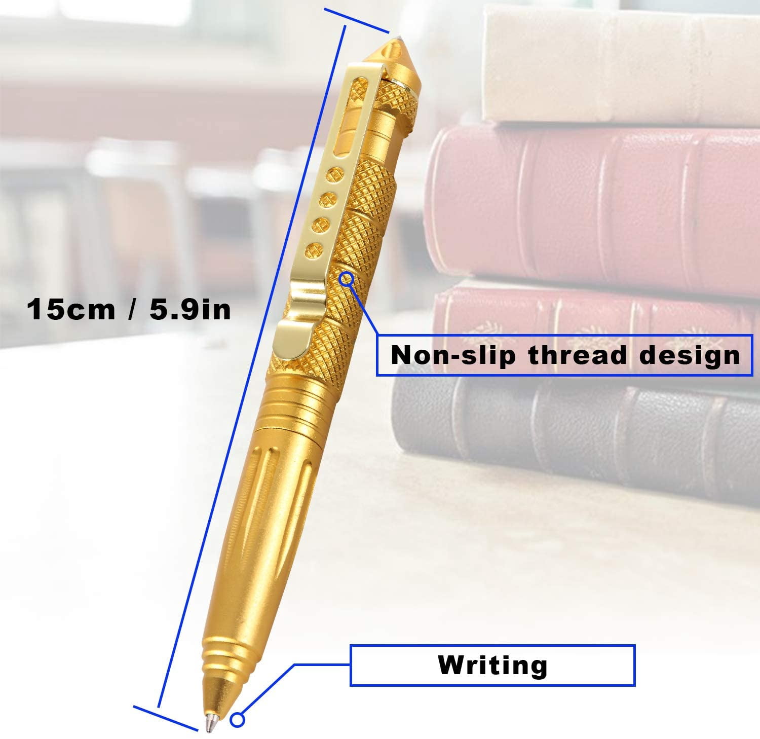 TRH-2 Pack Military Tactical Pen Set with 6 Black Ballpoint Refills for ...