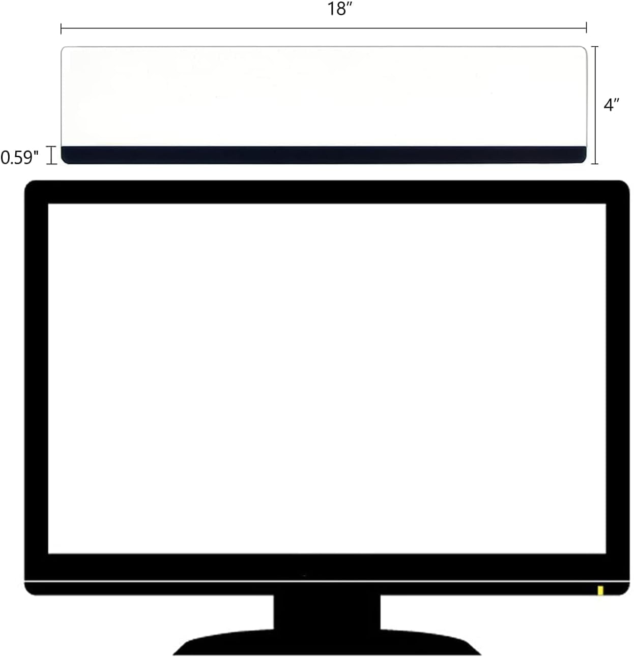 TRH-2 Pieces Monitor Memo Board Top Mount,18\u201c Monitor Sticky Note ...