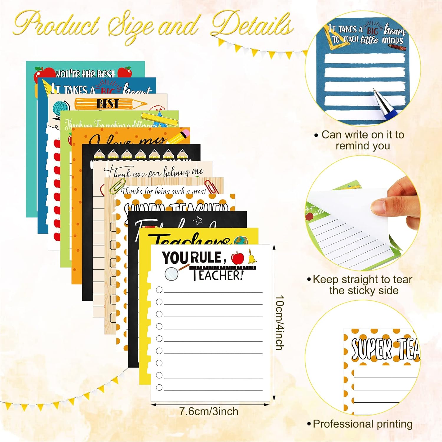 TRH-24 Pcs Sarcastic Notepads with Sayings Ballpoint Pens Funny Sticky ...