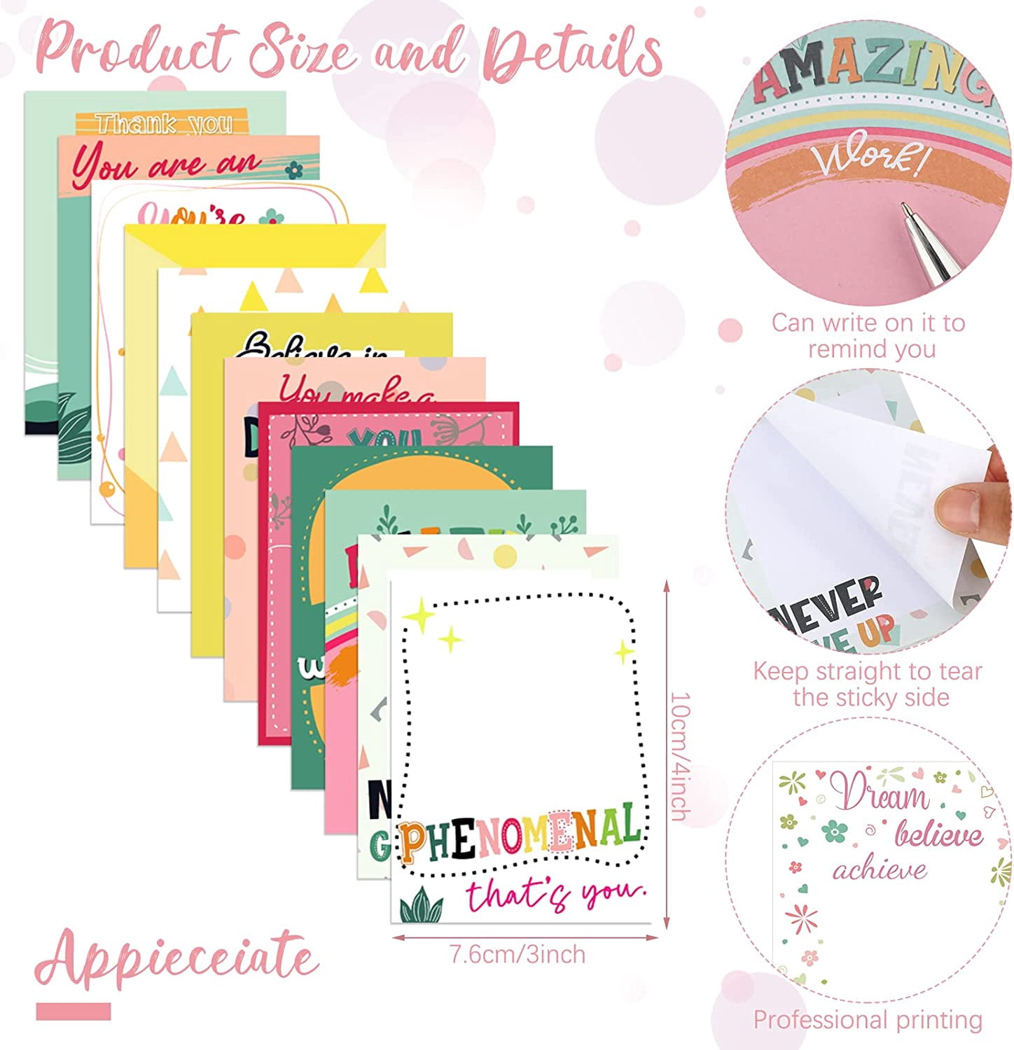 TRH-24 Pcs Sarcastic Notepads with Sayings Ballpoint Pens Funny Sticky ...