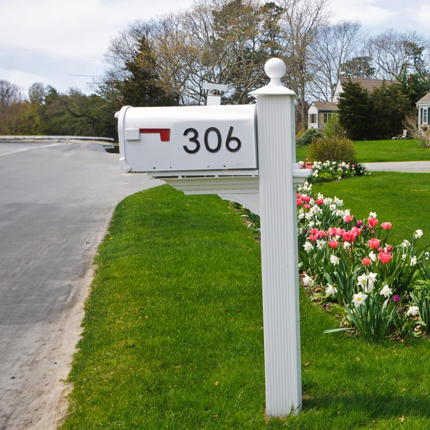 TRH-3 Inch Metal Black Modern House Numbers, 's Adhesive Mailbox Number ...