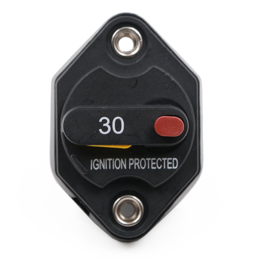 TRH-30 Amp Panel Mount Circuit Breaker with Manual Reset Button ...