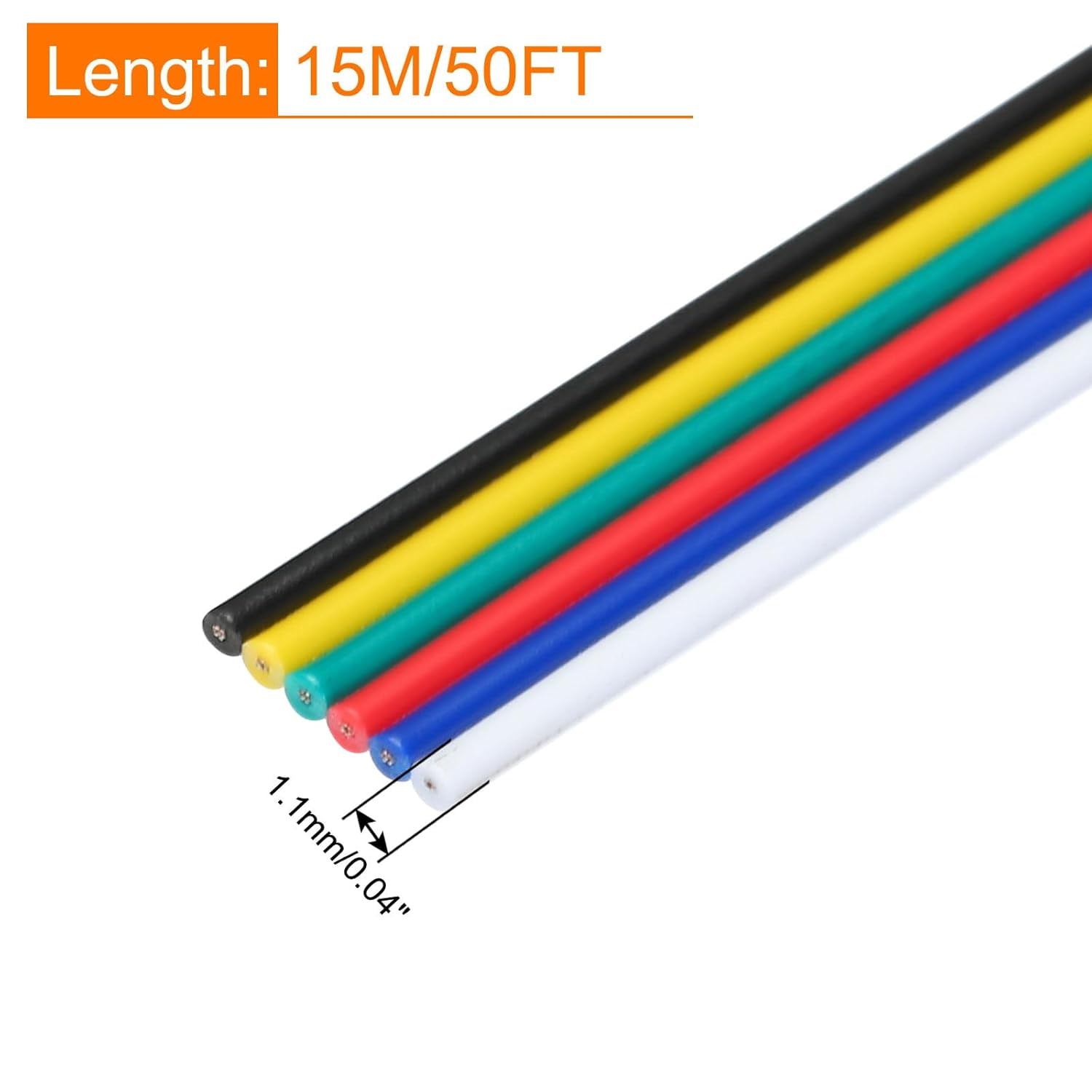 TRH-30 Gauge 6 Conductor Electrical Wire Tinned Copper Cable 49FT ...