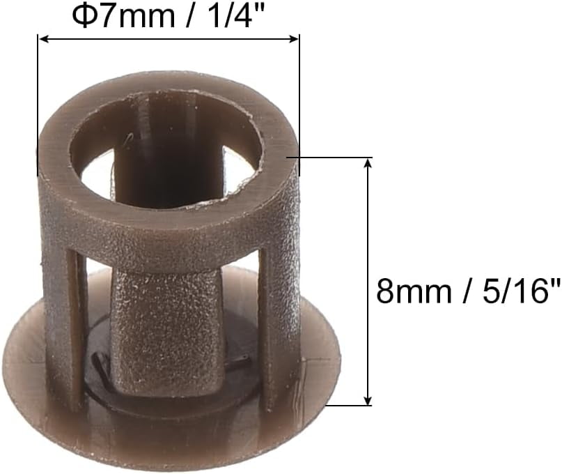 TRH-32PCS 7mm(1/4") Brown Plastic Hole Plugs, Flush Type Panel Hole ...