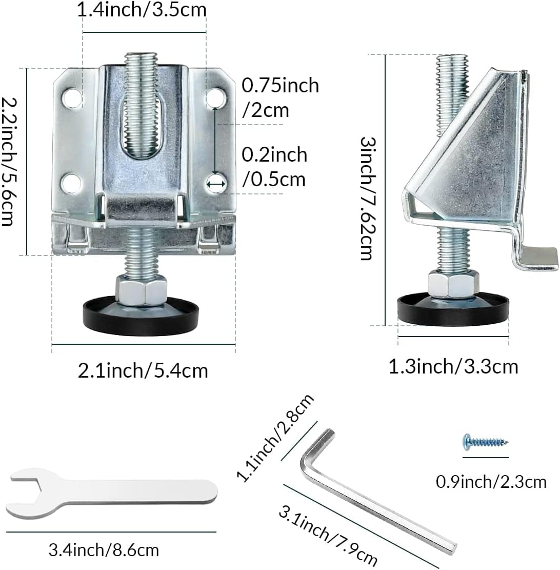 TRH-4 Pack Leveling Feet Heavy Duty Leg Leveler Furniture Levelers ...