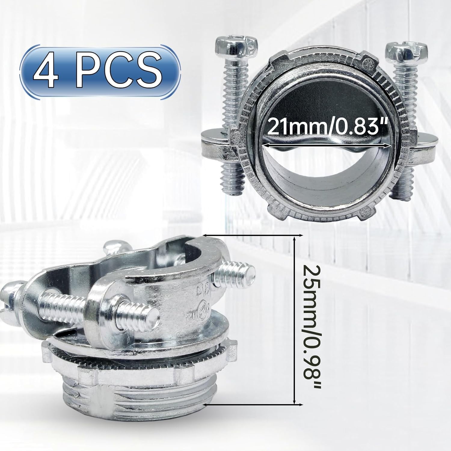 TRH-4 Pcs 3/4 Inch Clamp Type Cable Connectors - Zinc Alloy Clamp Cable ...