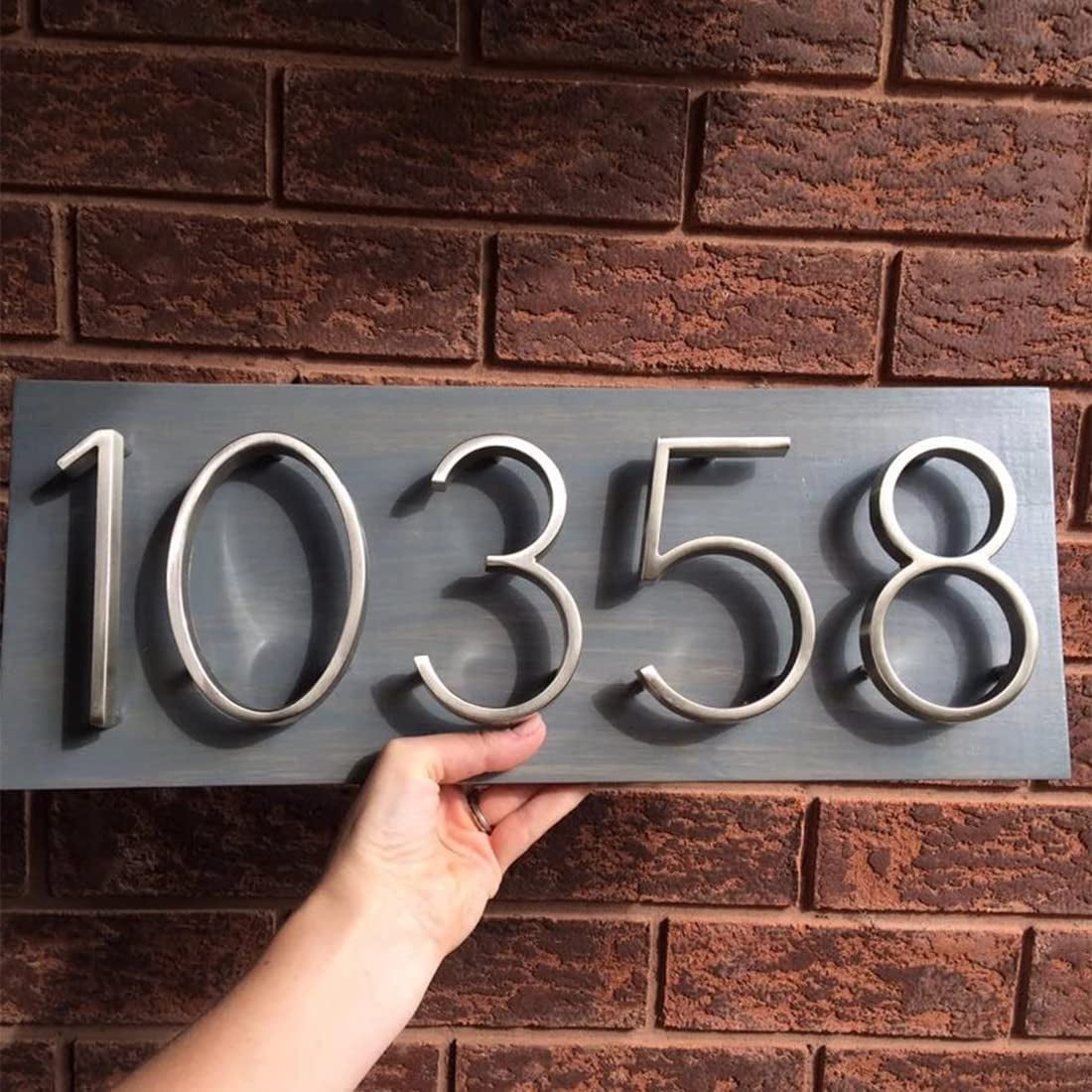 TRH-5 Inch House Numbers for Outside, Metal Modern Floating House ...