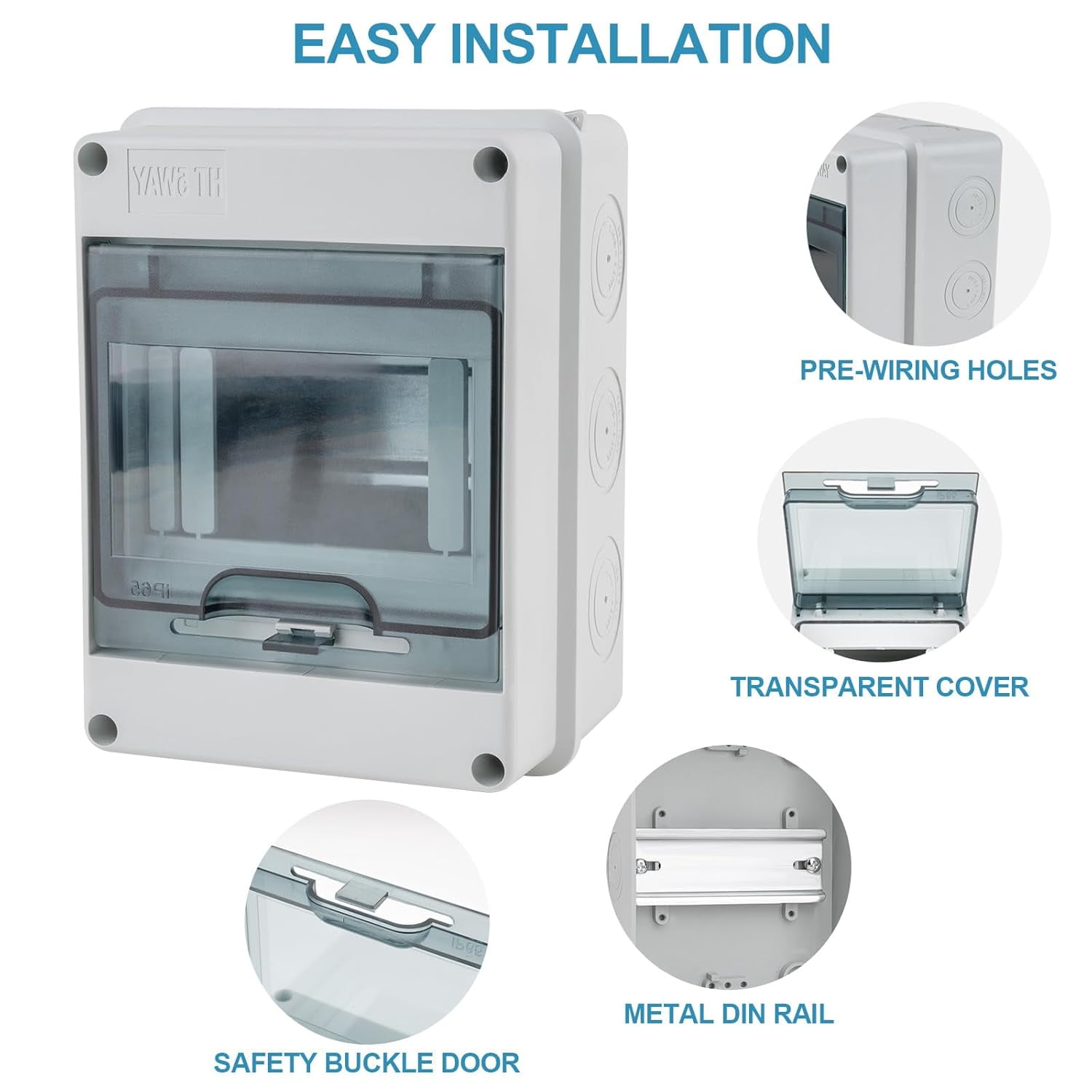 TRH-5 Way Circuit Breaker Box, IP65 Distribution Protection Box with ...