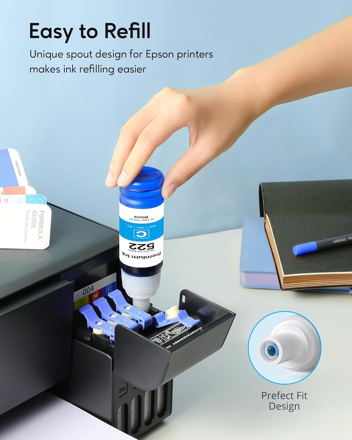 TRH-522 Refill Ink Replacement for Epson 522 (Not Sublimation) - 2 ...