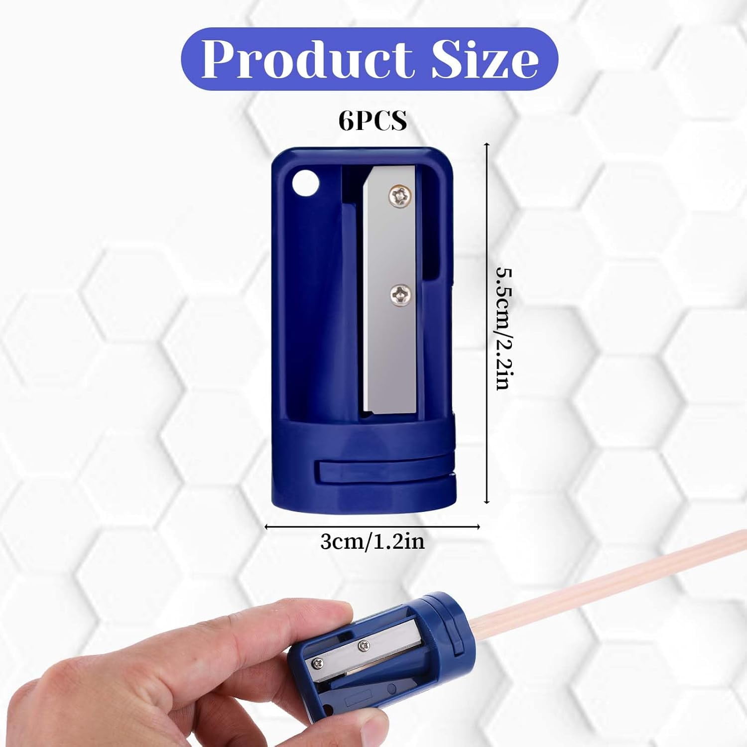 TRH-6 Pack Carpenter Pencil Sharpener, Colourful Manual Portable ...