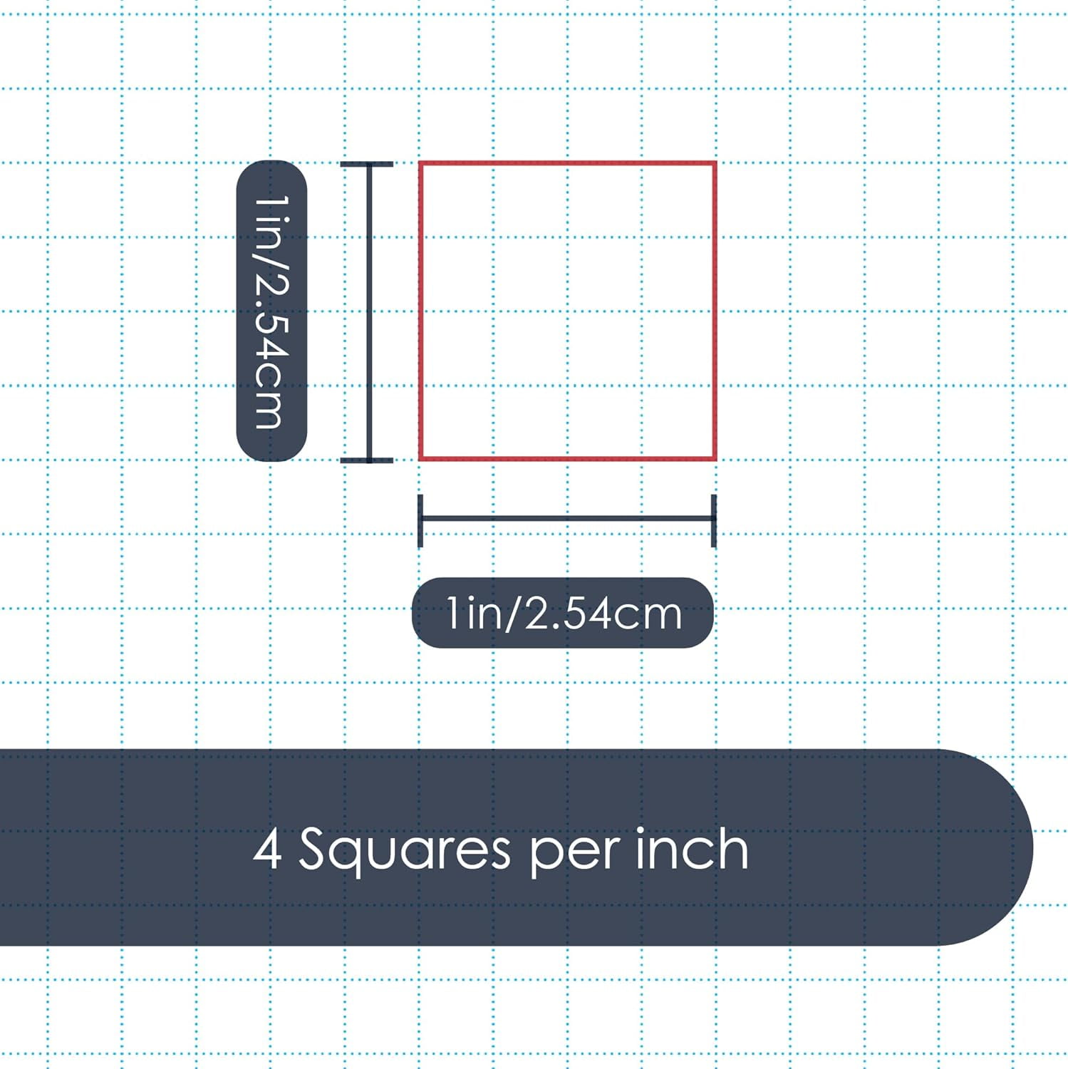 TRH-8.5" x 11" Quadrille Graph Paper 50 Sheets Landscape - 0.25" 4x4 ...