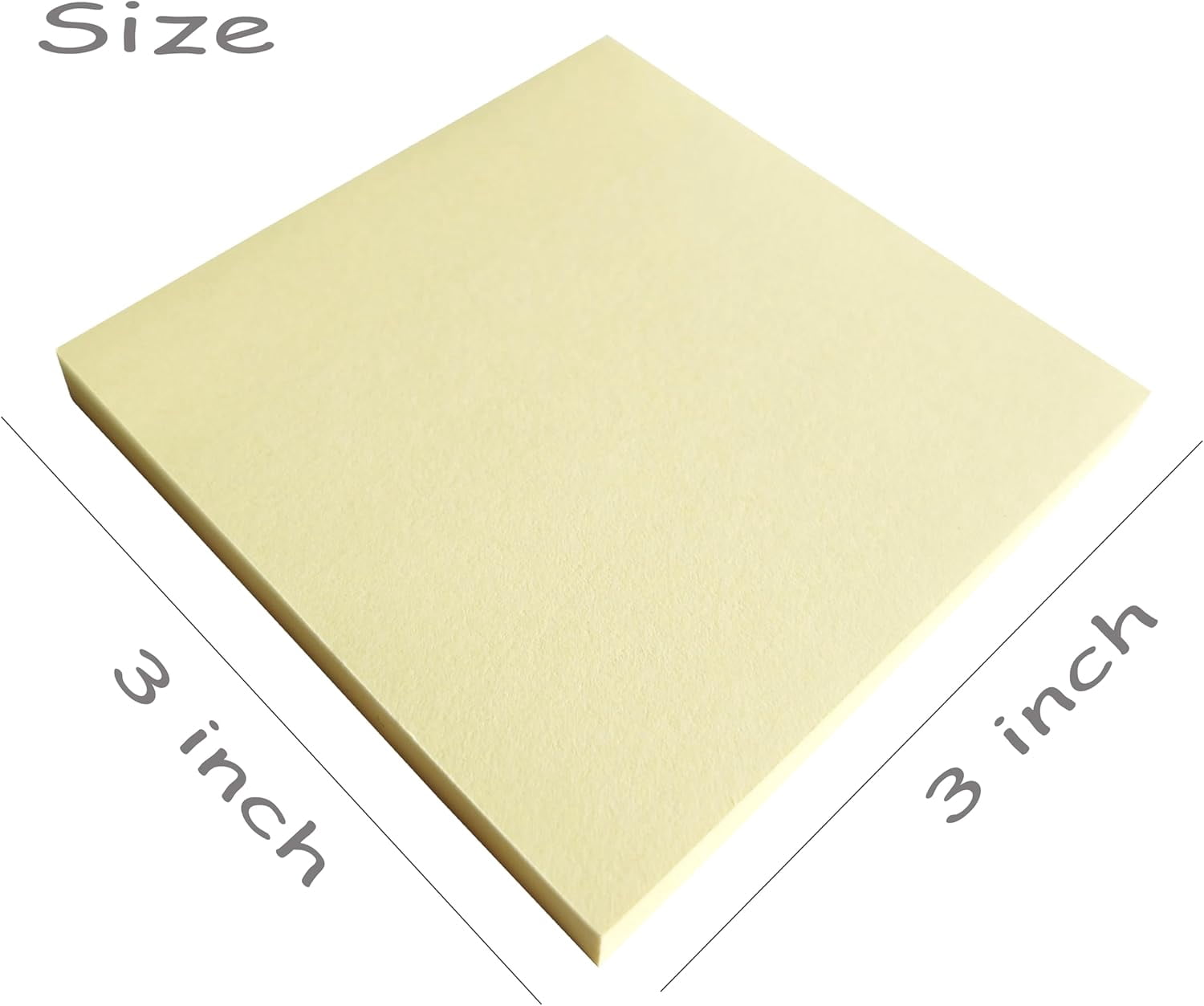 TRH-8 Pads Yellow Sticky Notes, 3x3 Inches Light Yellow Colors Self ...