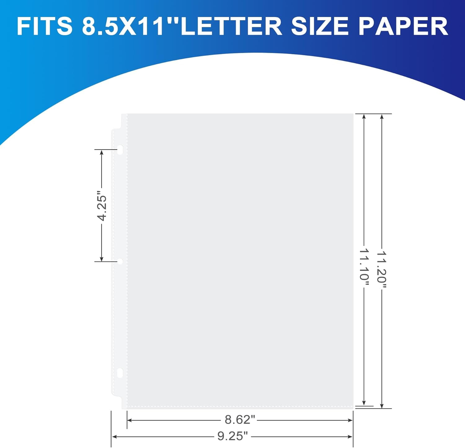 TRH-80 Pack Clear Sheet Protectors, 8.5 x 11 inch Page Protectors for 3 ...