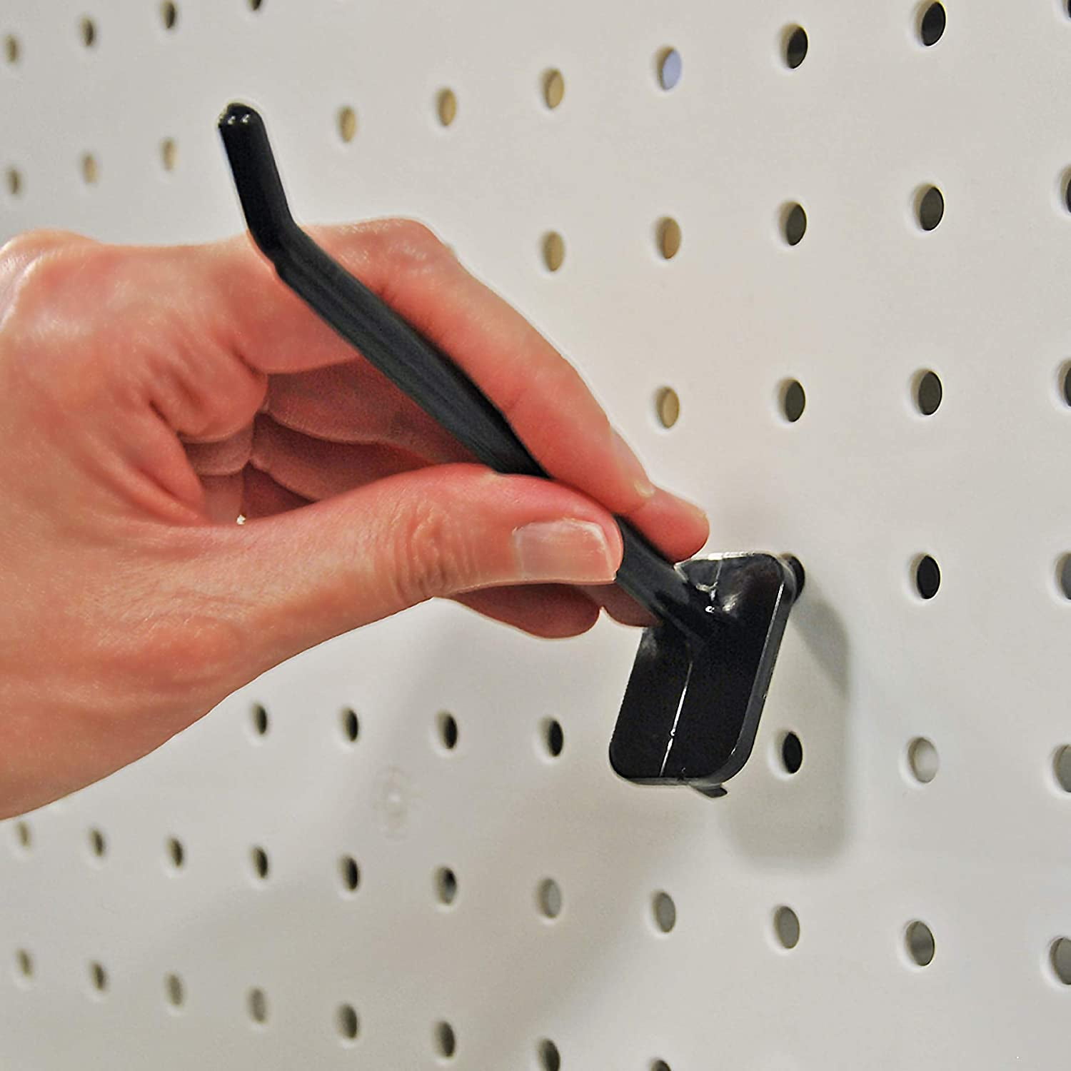 TRH-800004-B Pack of 50 Black Pegboard Hooks (Also Available in White ...