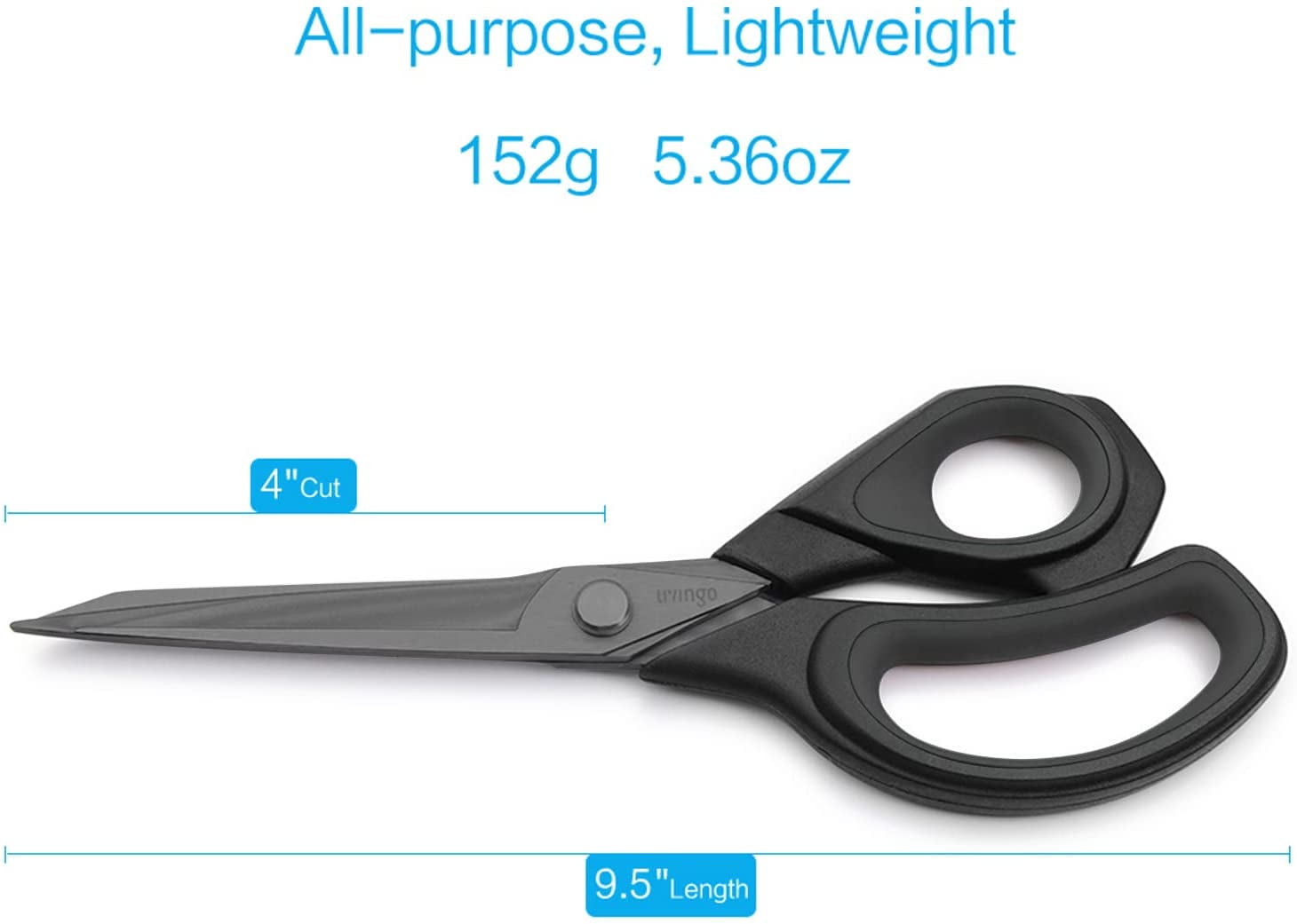 TRH-9.5\u201d Sharp Fabric Scissors, All Purpose Heavy Duty Titanium ...