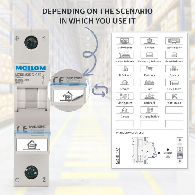 TRH-AC 1 Pole Miniature Circuit Breaker, 110V-240V 10Amps, C10 Scene ...
