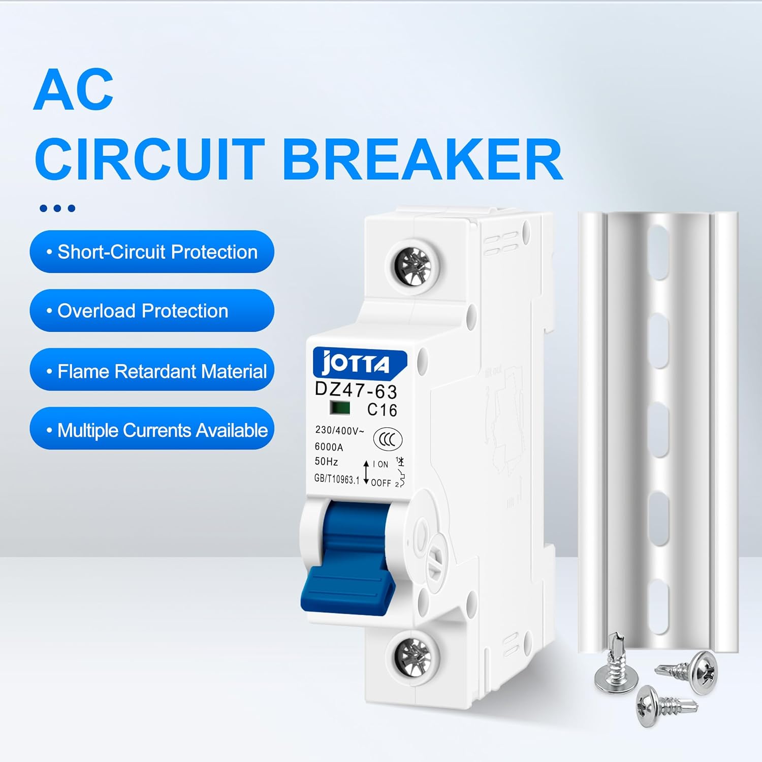 TRH-AC Miniature Circuit Breaker,1 Pole 220V 50/60Hz,Low Voltage DIN Rail Mount Circuit Breaker ...