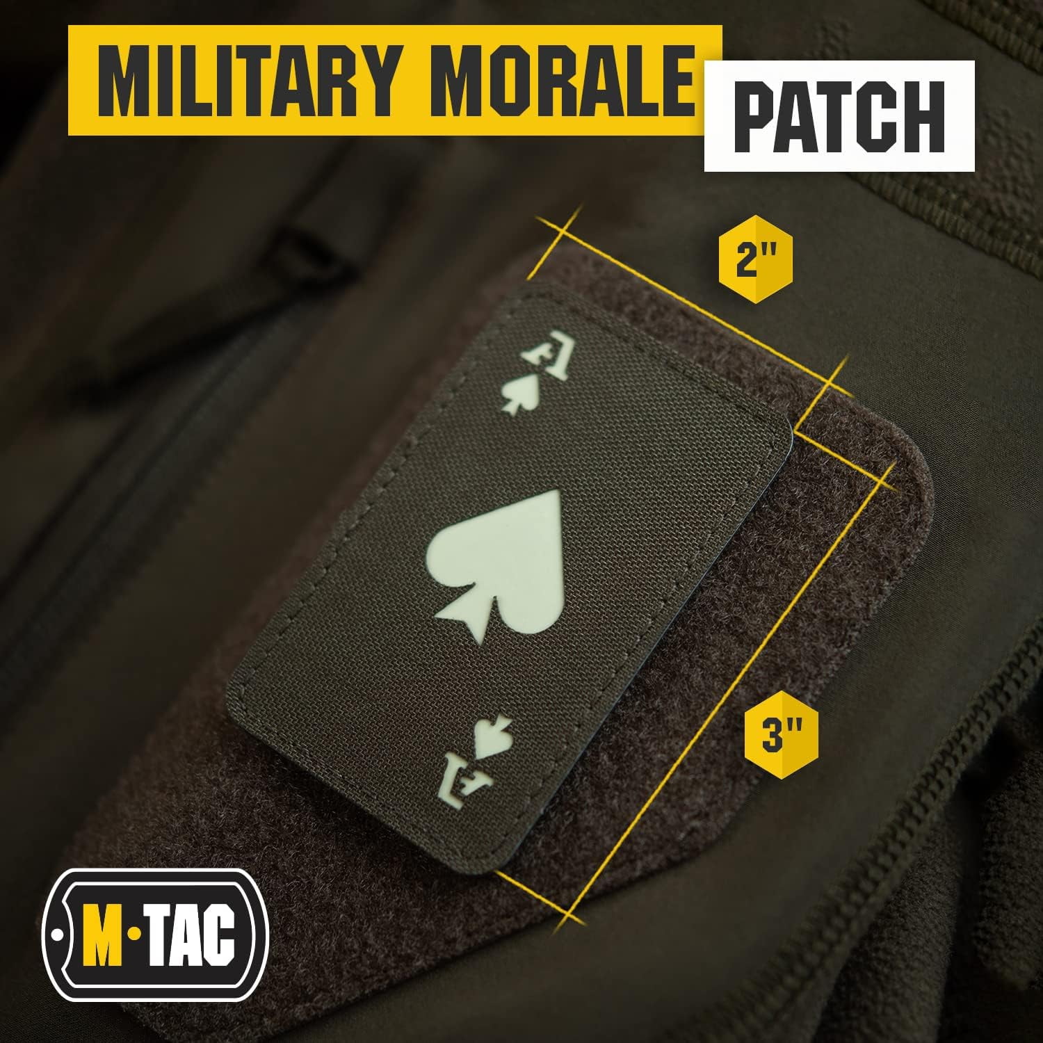 TRH-Ace of Spades Patch Death Card - Tactical Morale Patch for Military Gear - Army Patches for ...