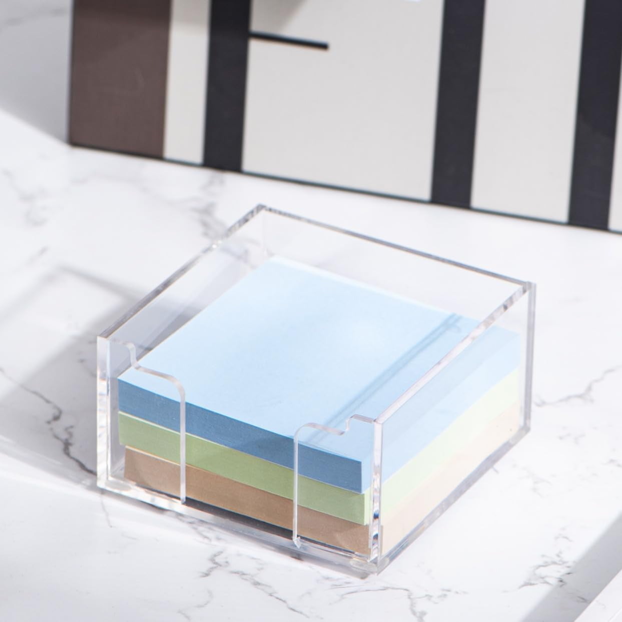 TRH-Acrylic Sticky Note Holder Self Stick Note Pad Holder for Classroom ...