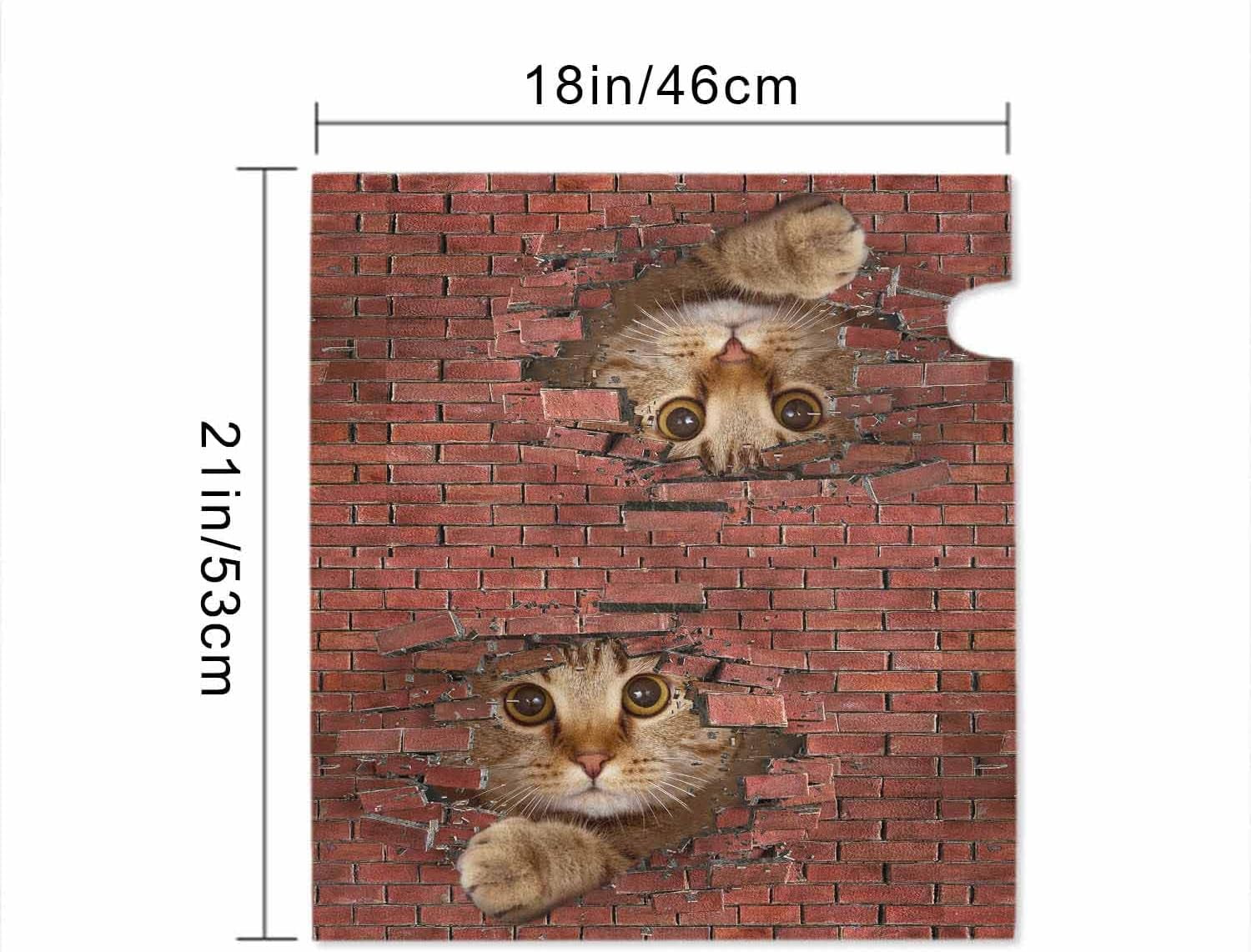 TRH-Cat in Red Wall Hole Magnetic Anti-UV 100% Polyester Standard Size ...