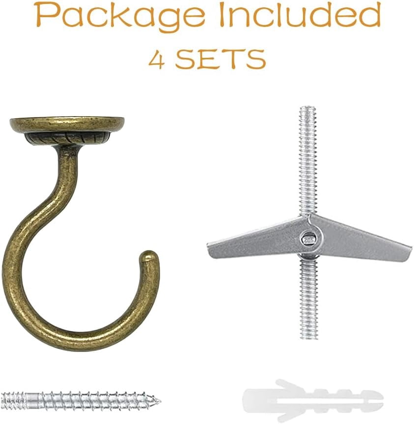 TRH-Ceiling Hook Large Swag Heavy Duty Hook with Hardware for Hanging ...