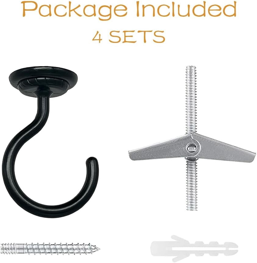 TRH-Ceiling Hook Large Swag Heavy Duty Hook with Hardware for Hanging ...