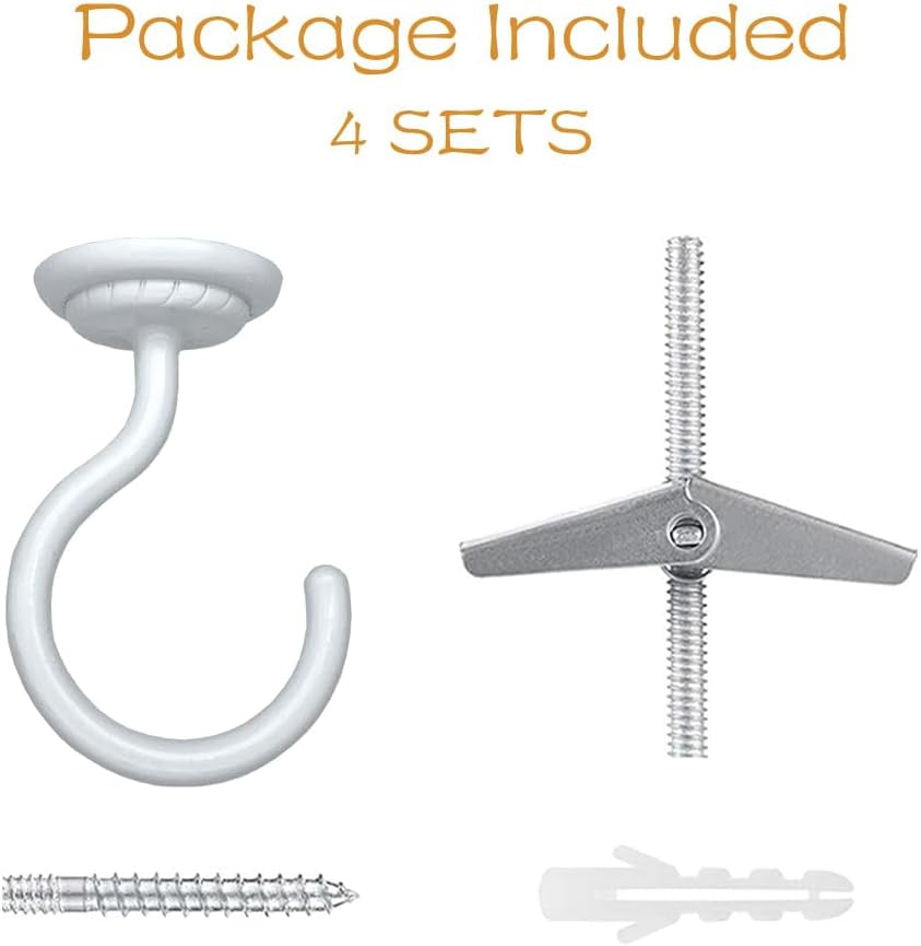 TRH-Ceiling Hook Large Swag Heavy Duty Hook with Hardware for Hanging ...
