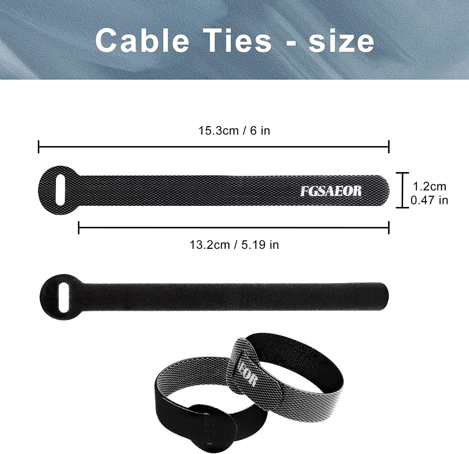 TRH-Cord Organizer, Reusable Hook & Loop Cable Straps for Cable ...