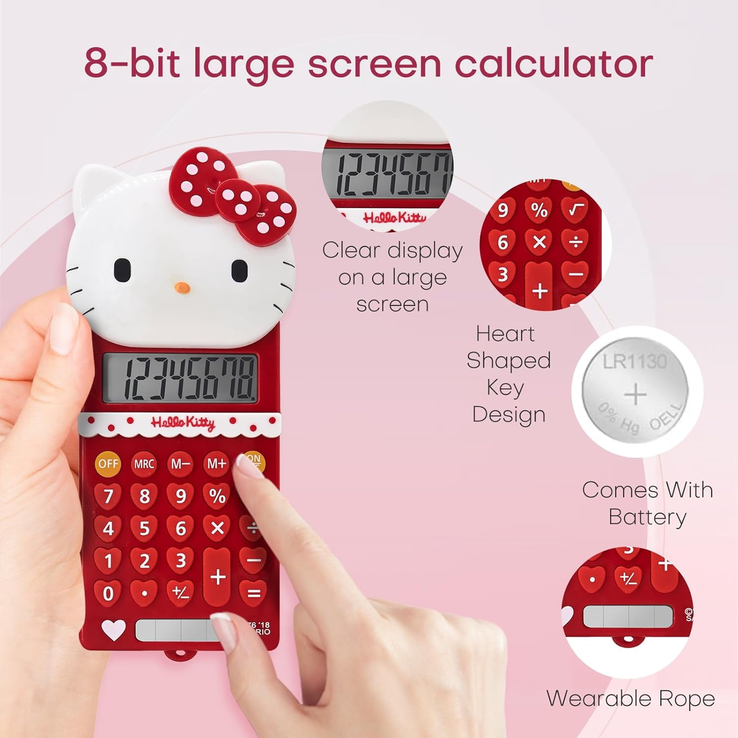 TRH-Cute Calculators, 8 Digit with LCD Display for Teachers Student ...