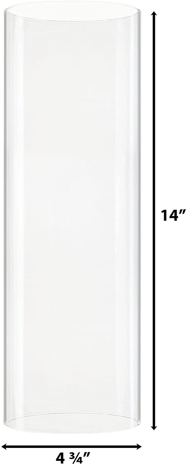 TRH-D-4.75" H-14 Glass Open Ended Hurricane Candleholder Bottomless ...