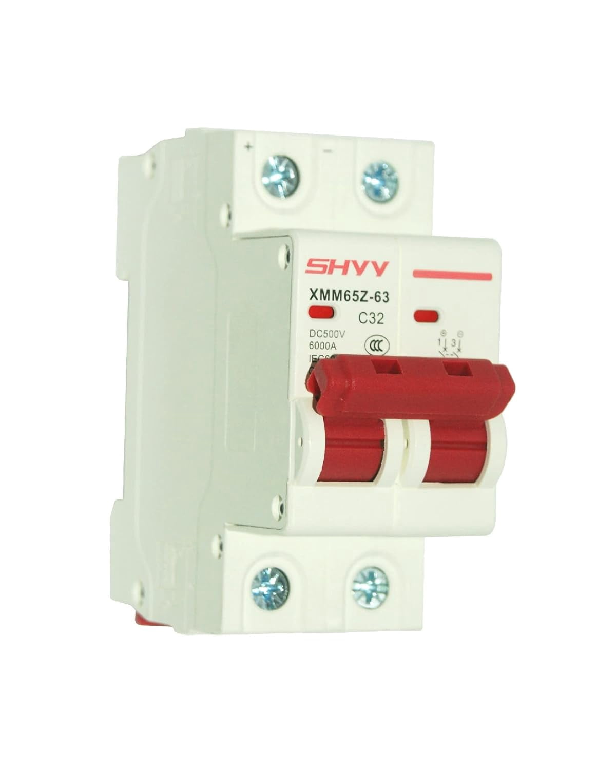 TRH-DC Miniature Circuit Breaker 32A 500V 2 Pole, DIN Rail Mount DC ...