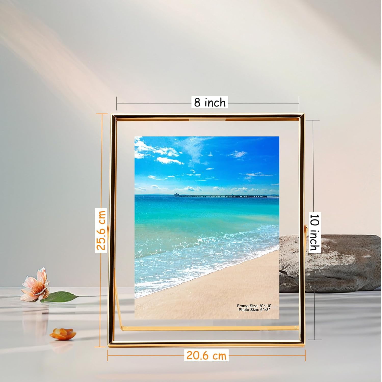 TRH-Decorative Picture with Gold Floating Frame, 8×10 Inches, Printed ...