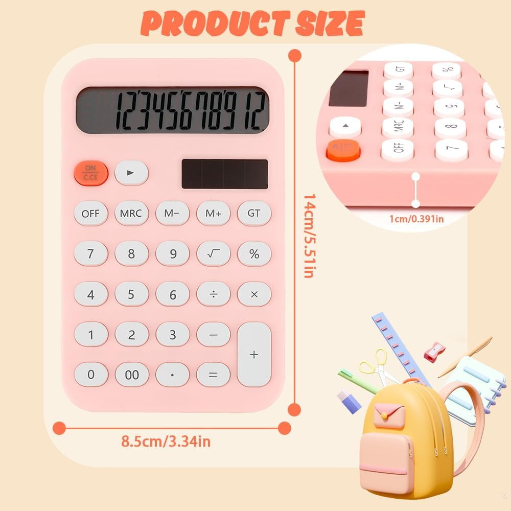 TRH-Desk Calculator,Solar Calculator,Pink Calculator,Calculator Small ...