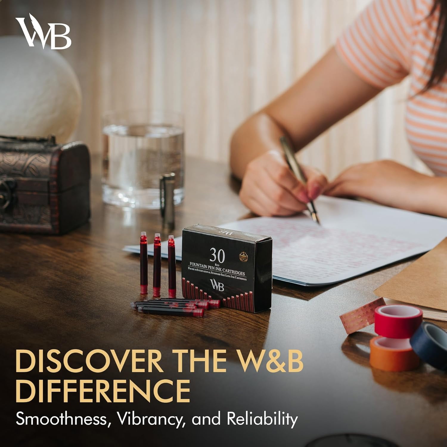 TRH-Fountain Pen Ink Refills - Set of 30 Yellow Ink Cartridges ...