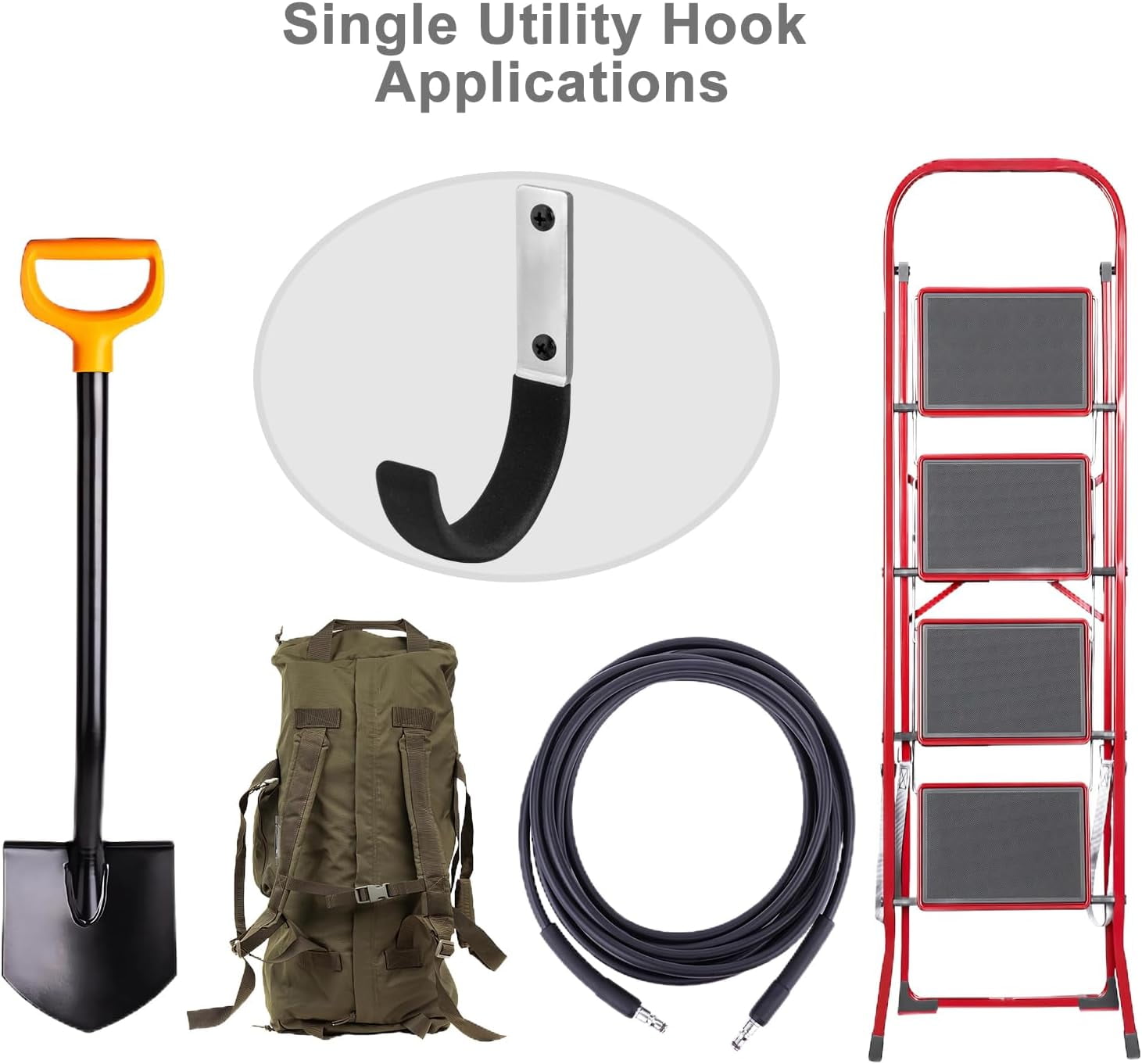 TRH-Garage Storage Ladder Hanger 2 Pcs, Upgraded Hose Hanging Hooks ...