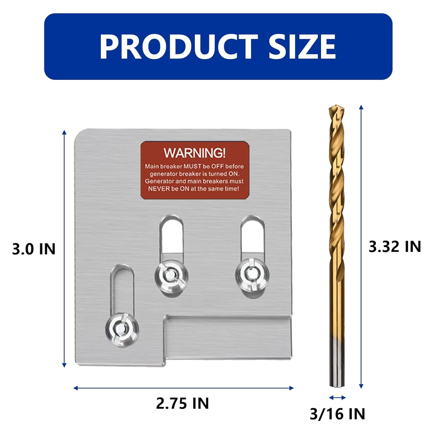 TRH-Generator Interlock Kit Compatible with Square D QO or Homeline 150 ...