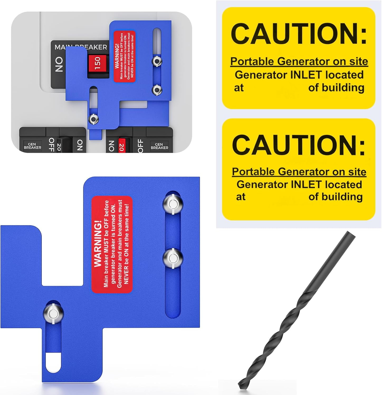 TRH-Generator Interlock Kit for Eaton & Cutler Hammer BR Series 150/200 Amp Panels, Compatible ...