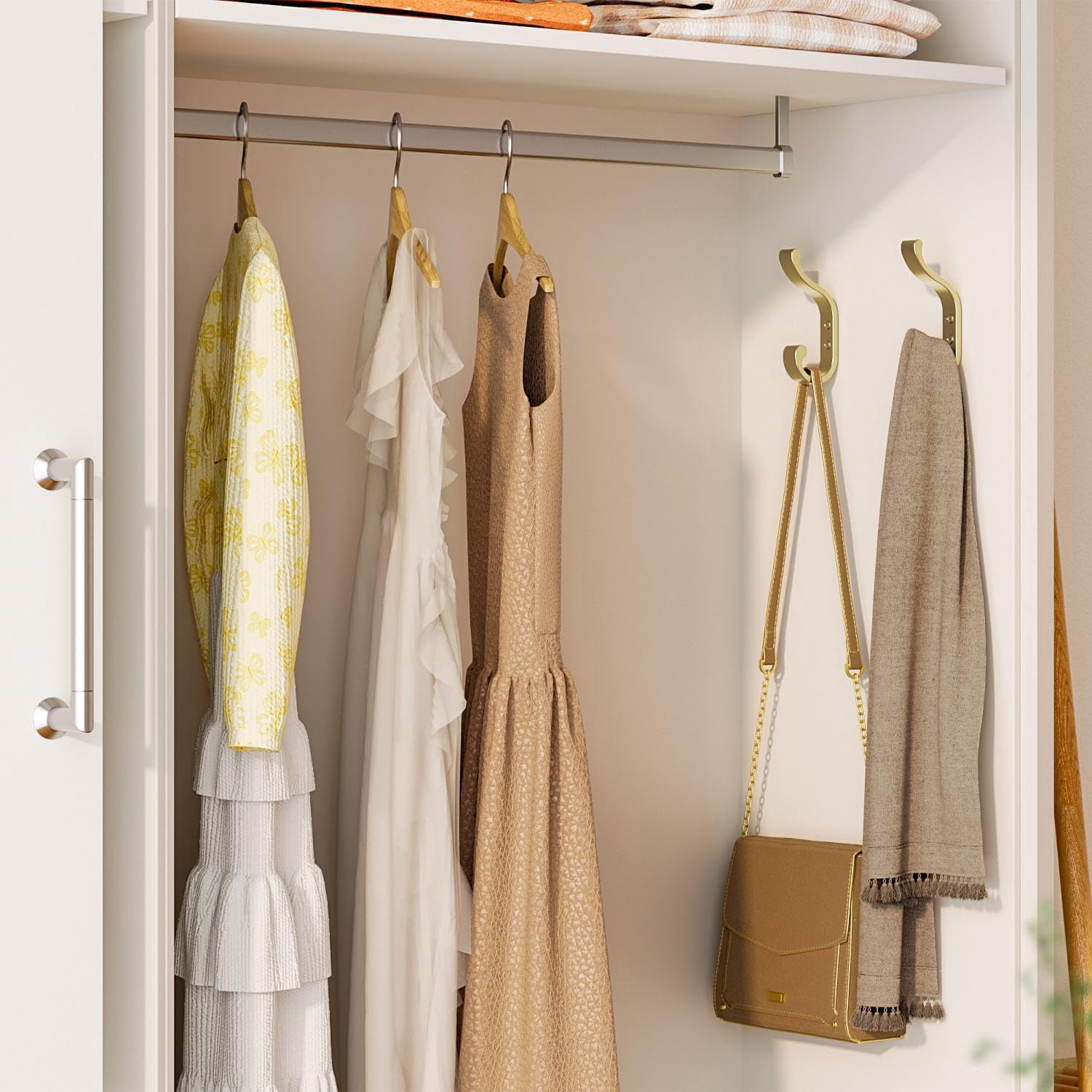TRH-Gold Wall Hooks for Hanging Coats: Metal Mount - Large Heavy Duty ...