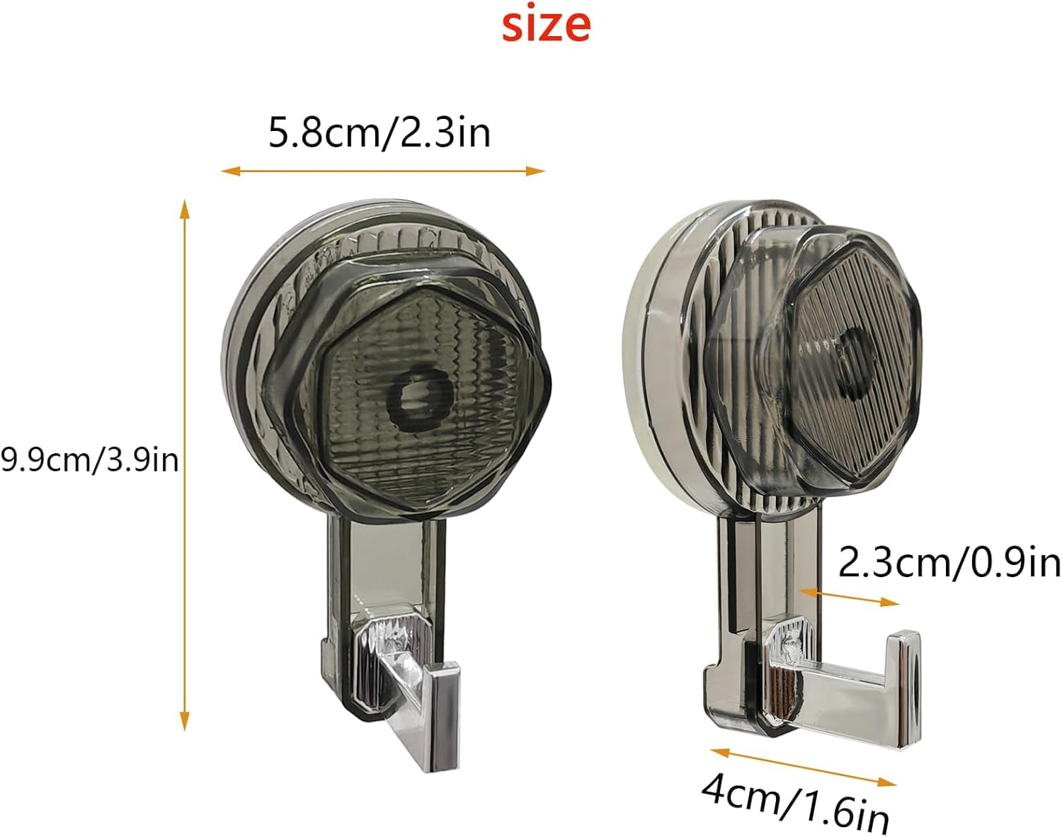 TRH-Heavy Duty Suction Cup Hooks 3 Pack - 11LB Strong Wall Hooks for ...