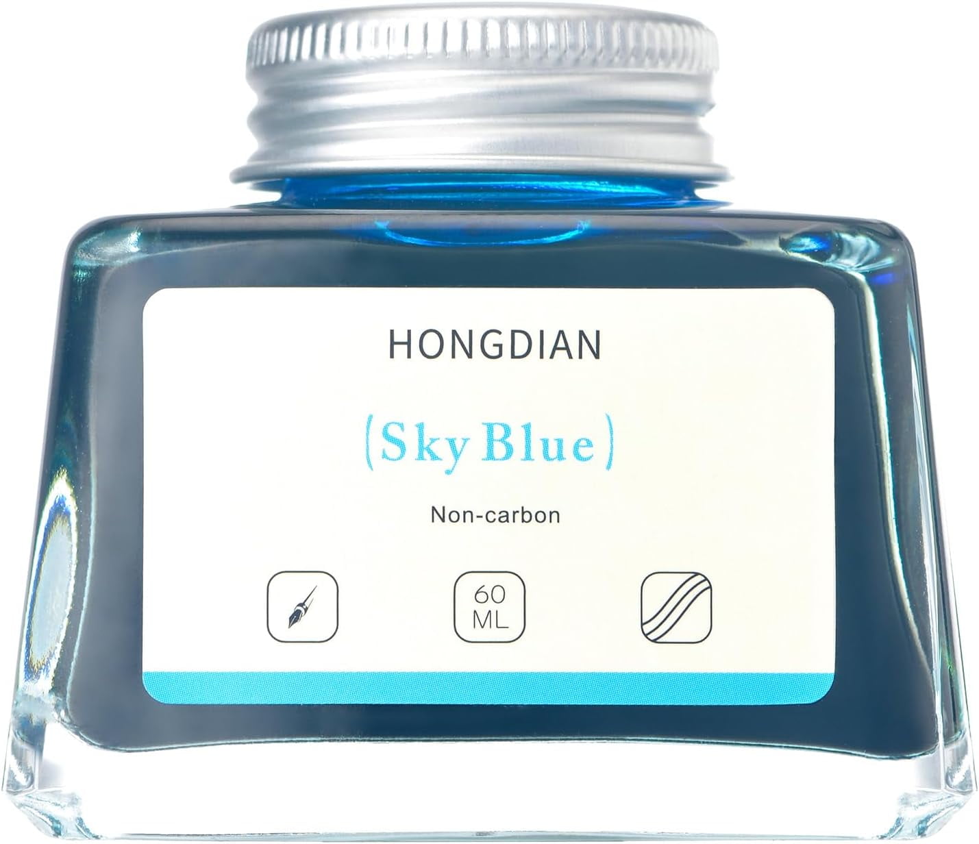 TRH-Hongdian Fountain Pen Bottled Ink Sky Blue Color, 60ml Non Carbon ...