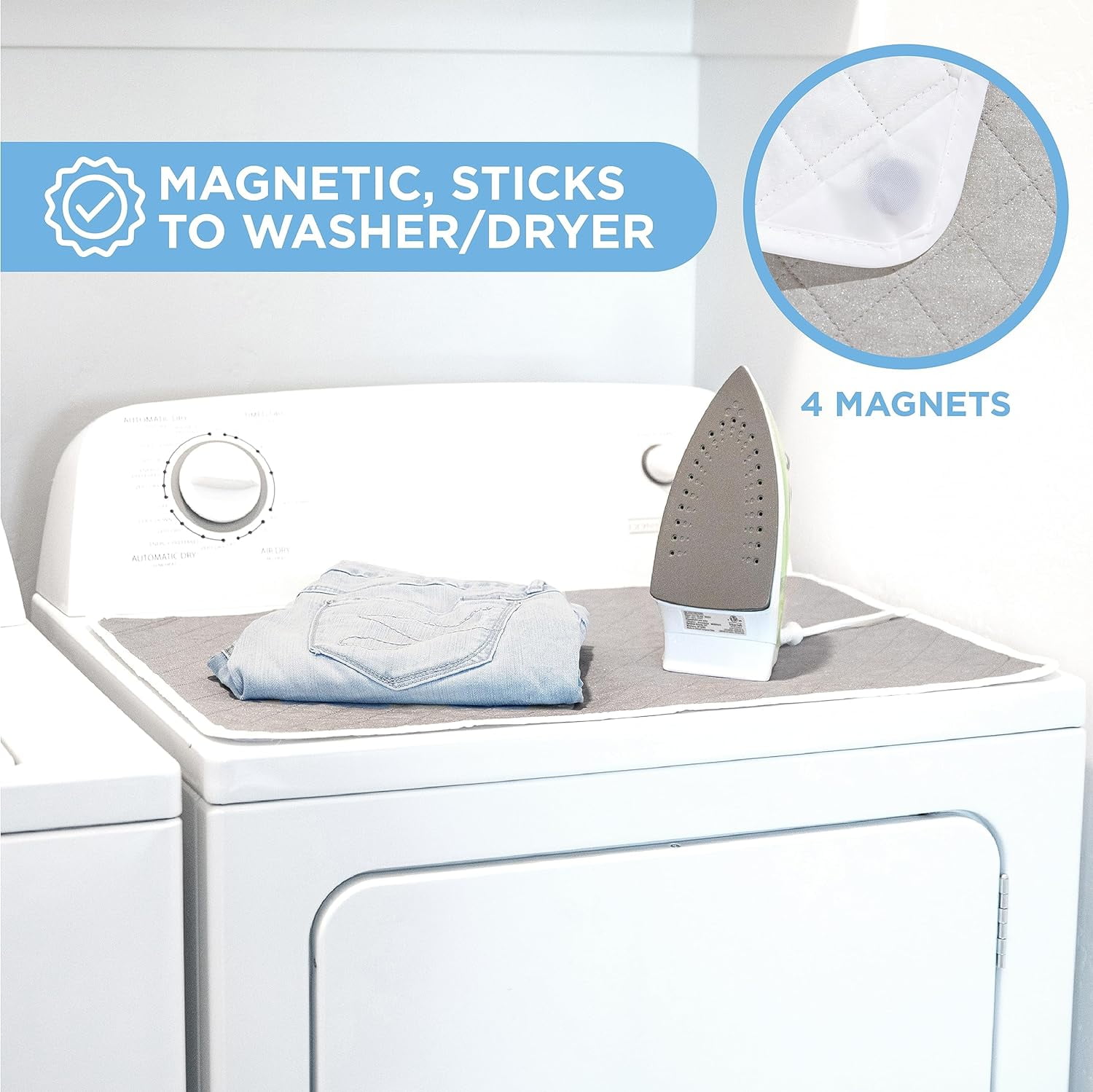TRH-Ironing mat, Magnetic Laundry mat, 28.25\u201d x 19\u201d, Gray ...