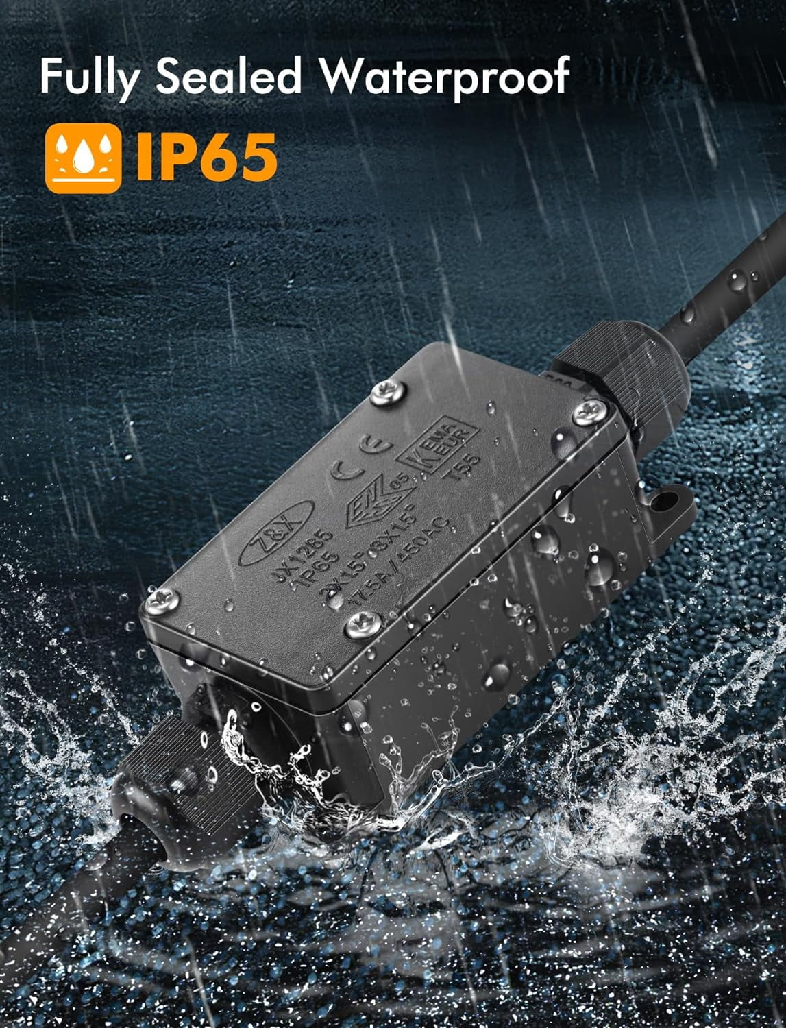 TRH-Junction Box - 4 Pack IP65 Waterproof 2 Way PG9 Electrical Junction ...