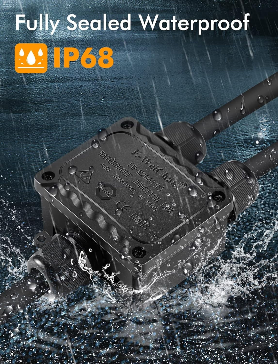 TRH-Junction Box - IP68 Waterproof 3 Way Electrical Junction Box M25 ...