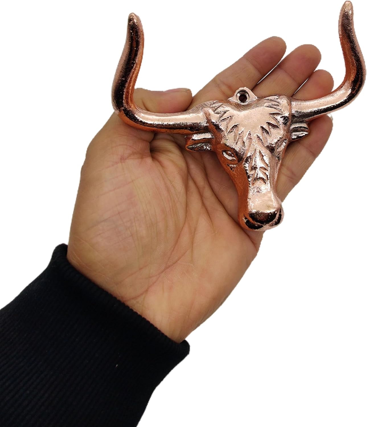TRH-Longhorn Steer Head Wall Mounted Cabinet Hardware, Rustic Decor ...
