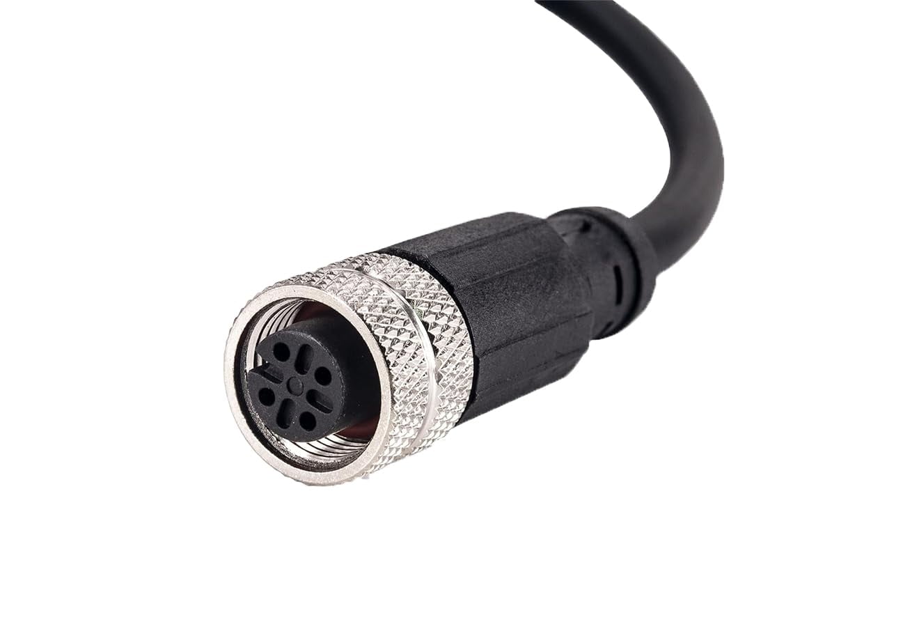 TRH-M12 4 Pins Female Connector Cable, Waterproof IP67 Solder Locking ...