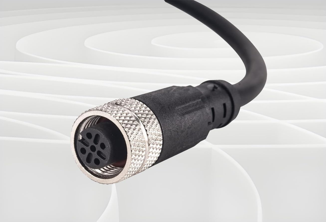 TRH-M12 5 Pins Female Connector Cable, Waterproof IP67 Solder Locking ...