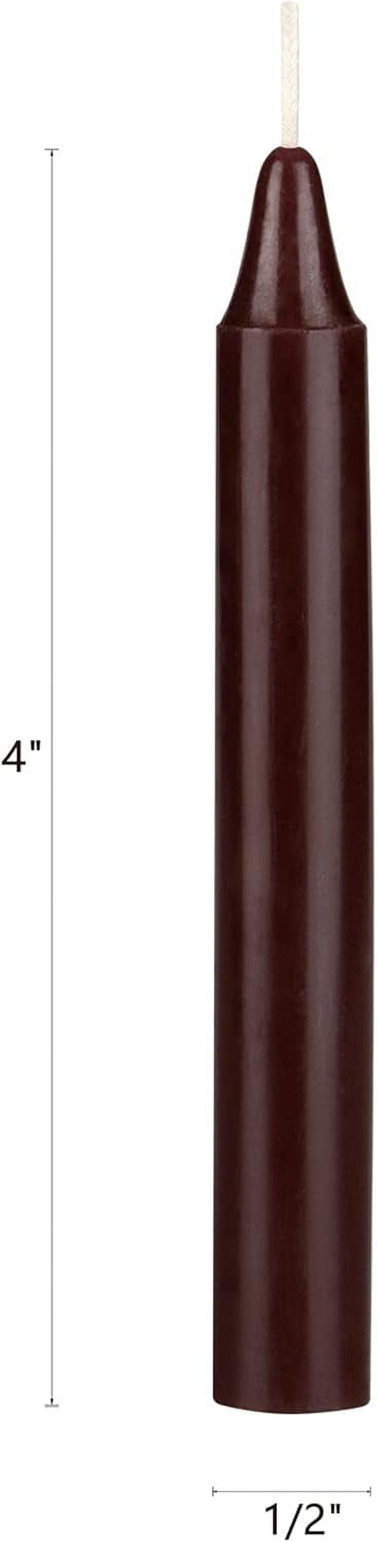 TRH-Mega Candles 40 pcs Unscented Brown Exquisite Mini Taper Spell ...